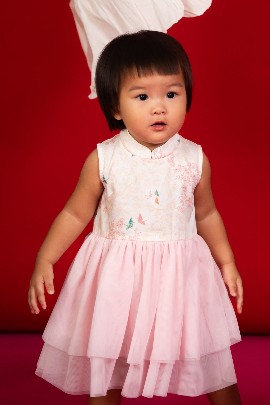 Kyra Dress Cream Cranes | Elly CNY 2024 – The Elly Store