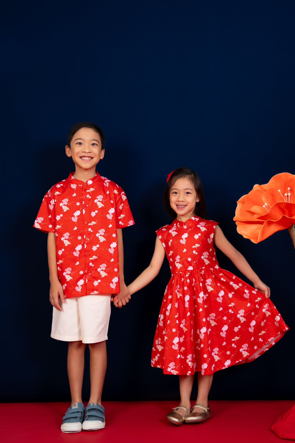 Twirly Cheongsam Red Blossom Lily | Elly CNY 2024 – The Elly Store