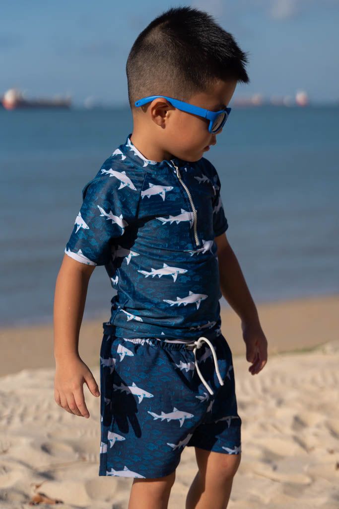 Swim Shorts for Kids - Sharks | The Elly Store