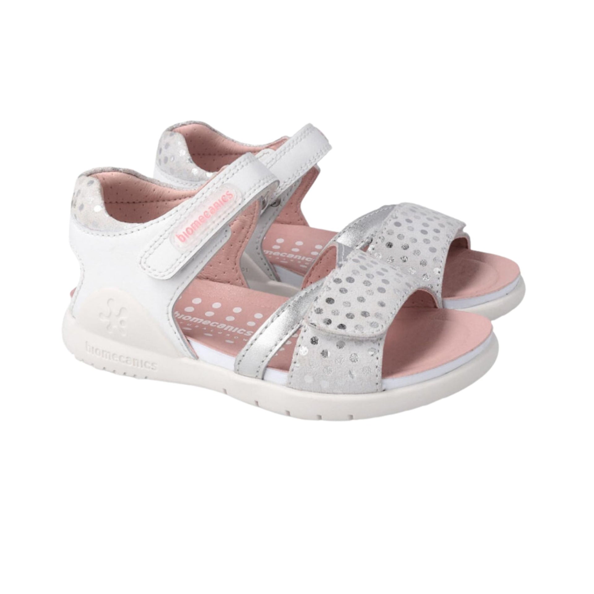 Bioevolution Silver Polka Dots Sandals for Girls – The Elly Store