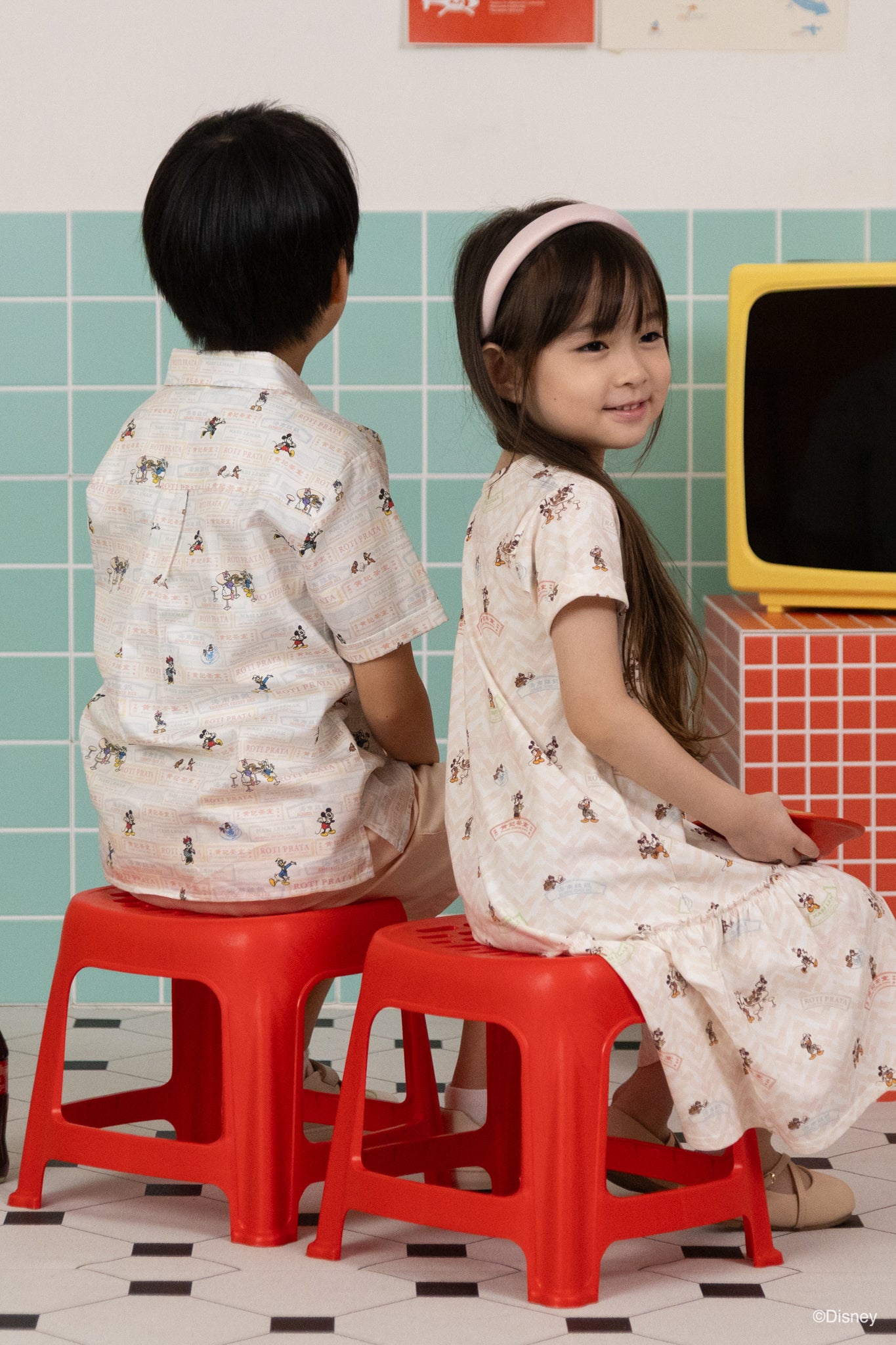 Mary Dress Pink Chevron Mickey by Disney | elly – The Elly Store