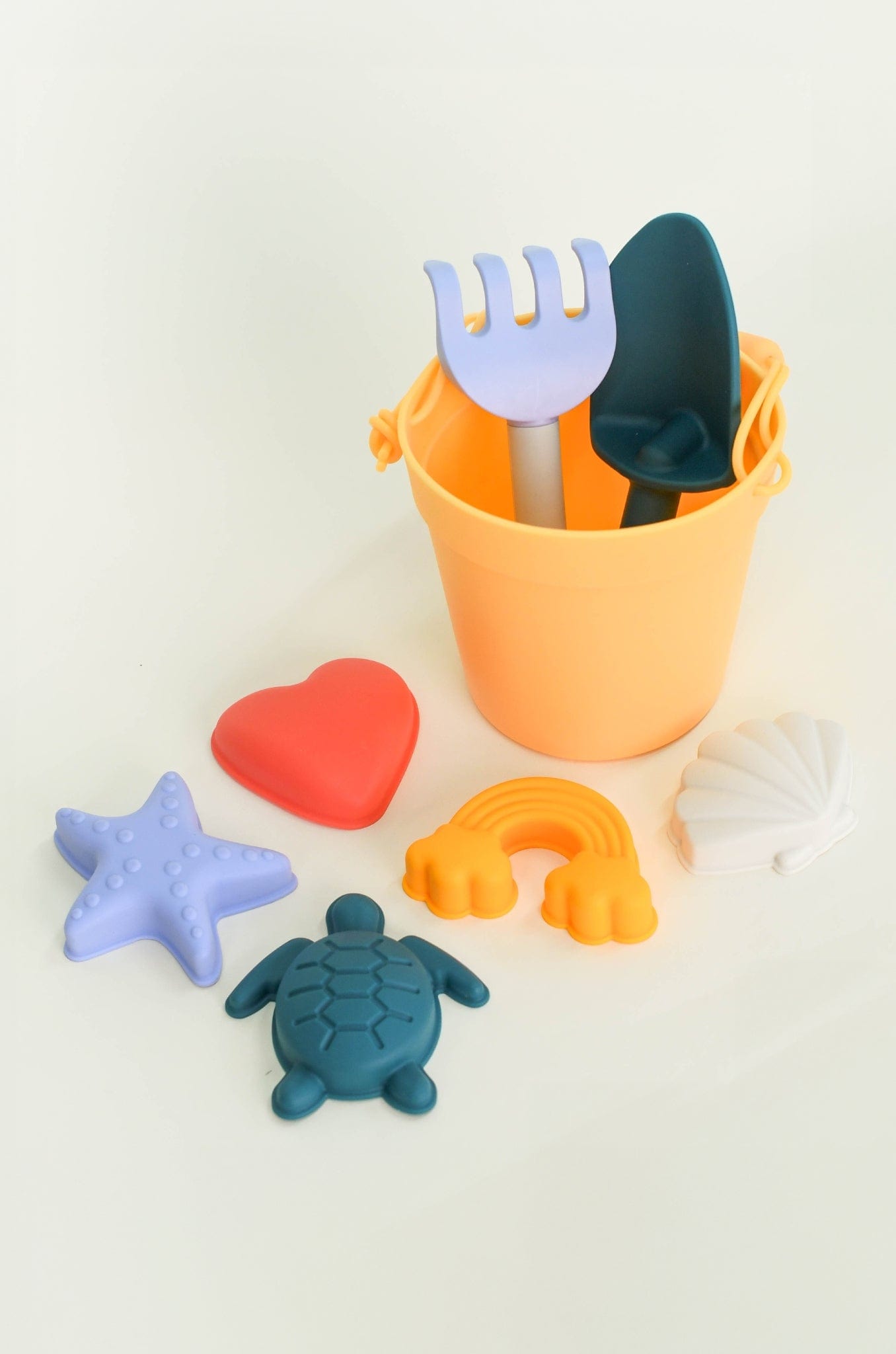 Beach Bucket Sand Play Set - Peach 8 piece Set – The Elly Store