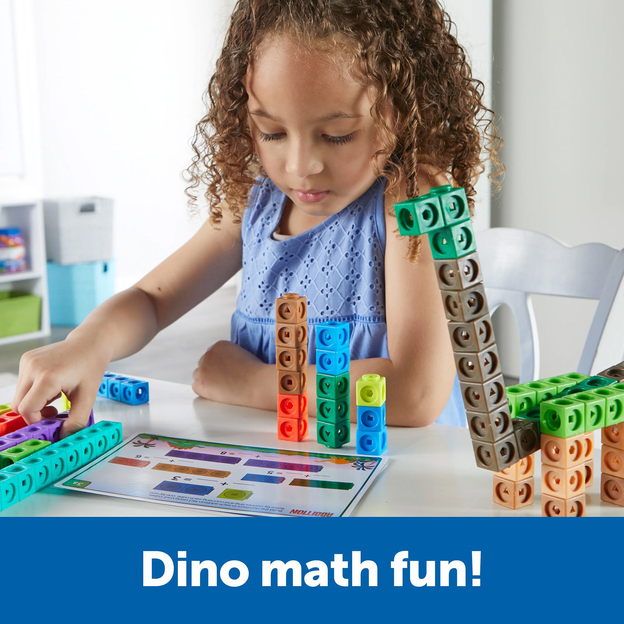 MathLink® Cubes Dino Time Kindergarten Math Activity Set