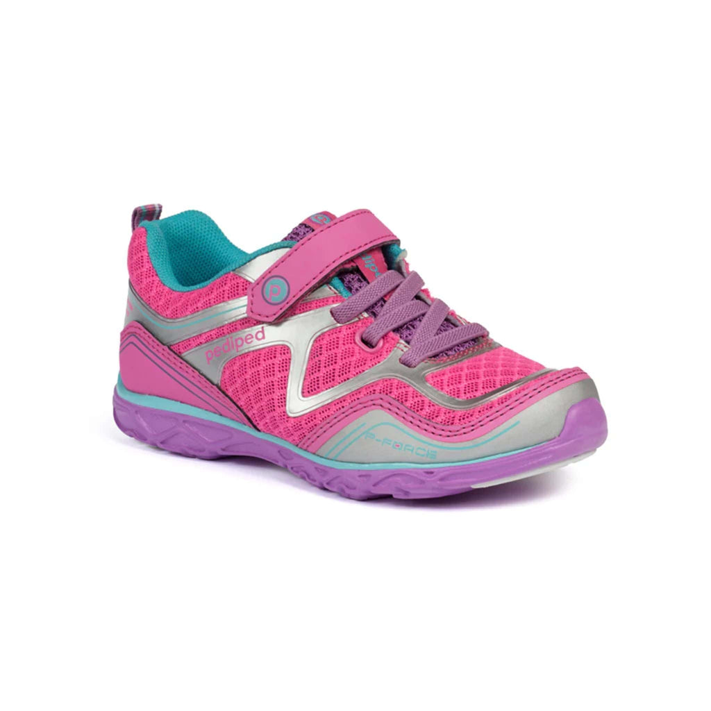 Pediped Kids Shoes | Flex Force Pink / Silver Athletic Shoes