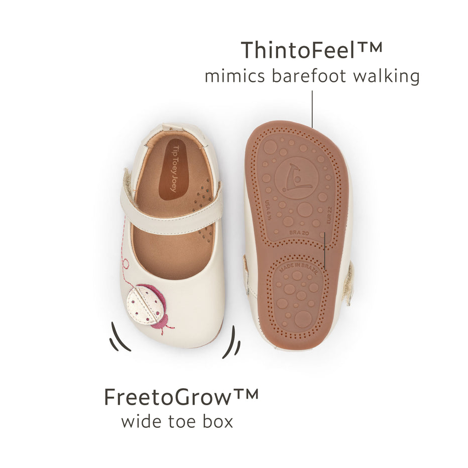 Tip Toey Joey Baby First Walkers | Ladybug Mary Janes – The Elly Store